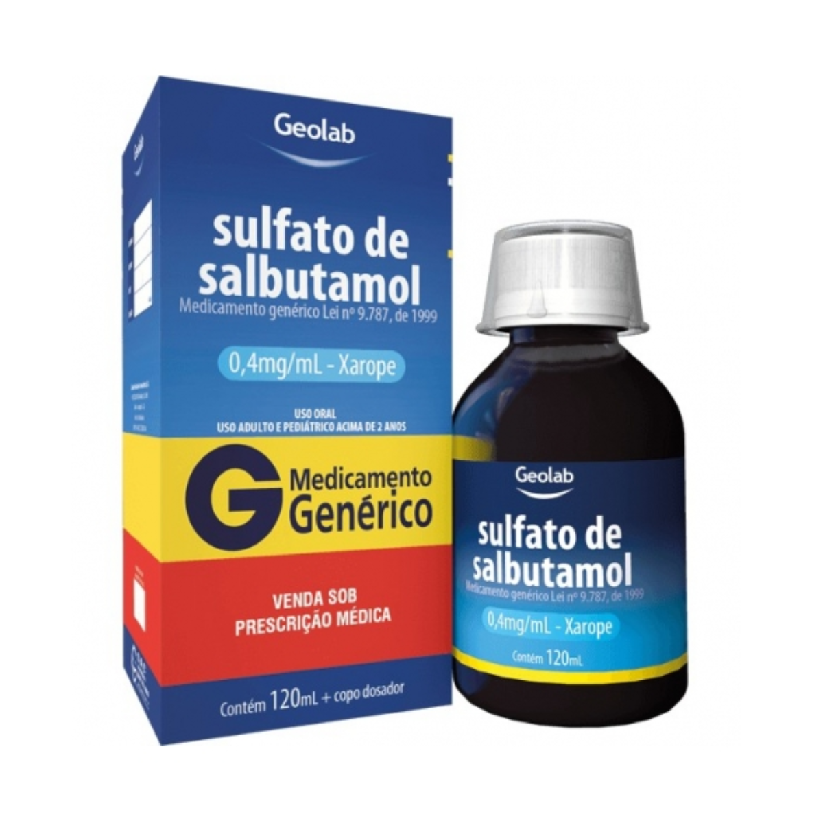SULFATO DE SALBUTAMOL 0,4MG/ML XAROPE 120ML GEOLAB - GEOLAB INDUSTRIA FAR