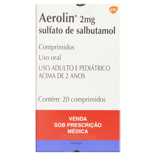 AEROLIN 2MG C/20 COMPRIMIDOS - GLAXOSMITHKLINE RX