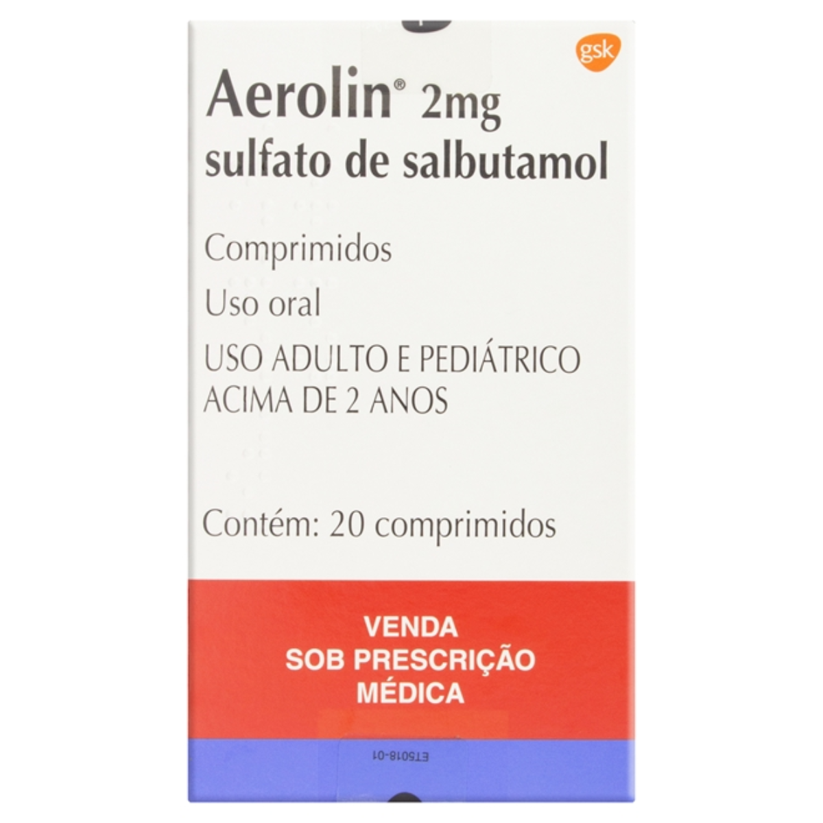 AEROLIN 2MG C/20 COMPRIMIDOS - GLAXOSMITHKLINE RX