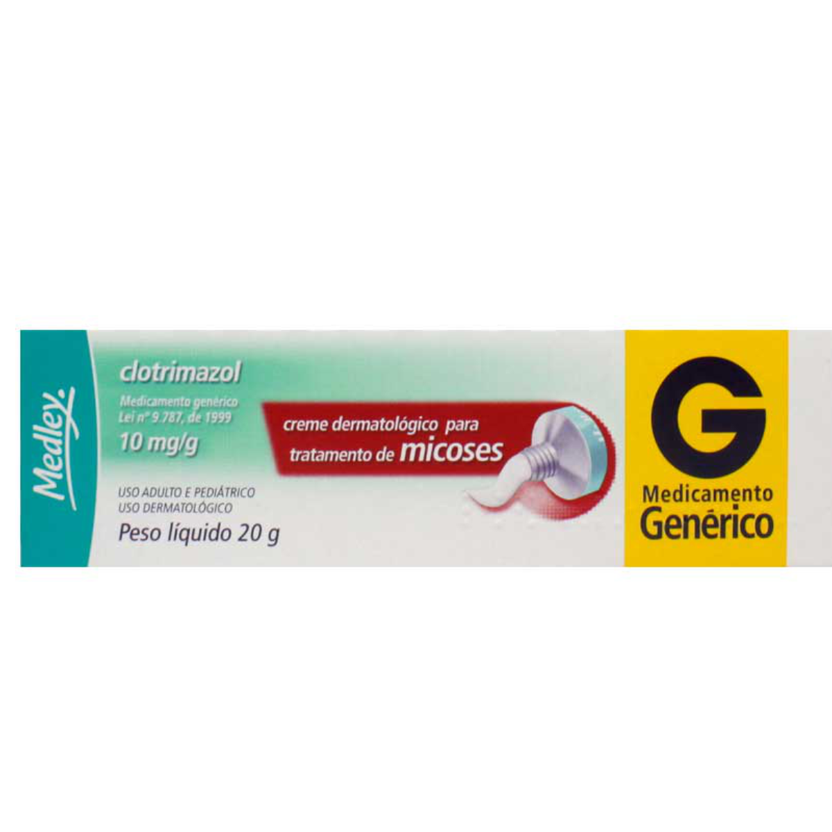 CLOTRIMAZOL 10MG/G CREME DERMATOLÓGICO 20G MEDLEY - MEDLEY INDUSTRIA FAR