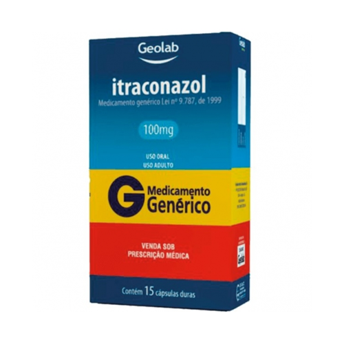 ITRACONAZOL 100MG C/15 CÁPSULAS DURAS GEOLAB - GEOLAB INDUSTRIA FAR