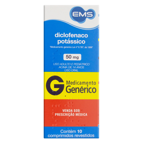 DICLOFENACO POTÁSSICO 50MG C/10 COMPRIMIDOS REVESTIDO EMS - EMS S/A ...