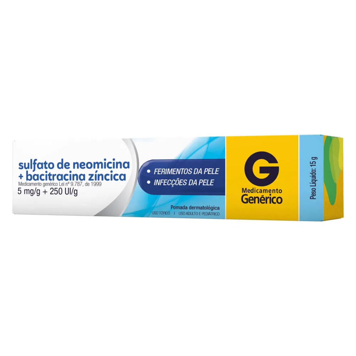 SULFATO DE NEOMICINA 5MG/G + BACITRACINA ZÍNCICA 250UI/G POMADA 15G ...