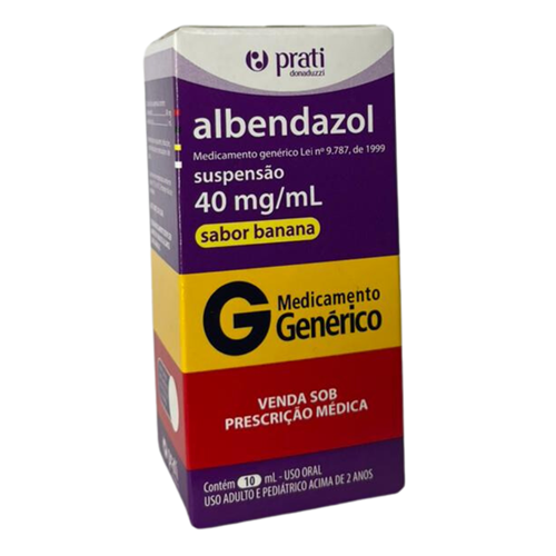 ALBENDAZOL 40MG/ML SUSPENSÃO ORAL 10ML PRATI - PRATI, DONADUZZI & C