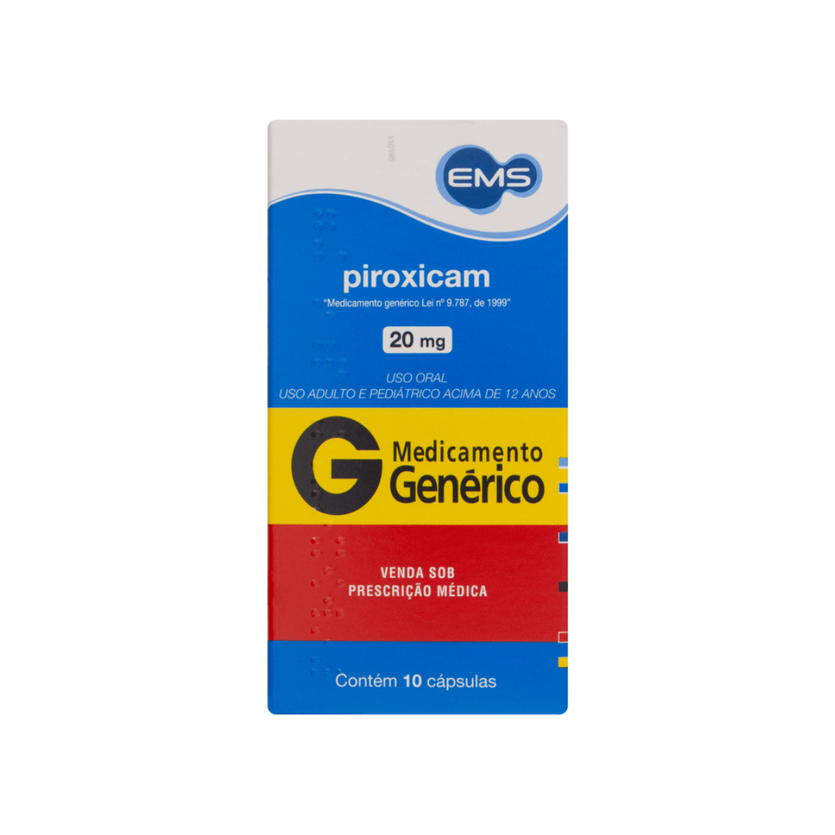 PIROXICAM 20MG C/10 CÁPSULAS EMS - EMS S/A GENERICOS
