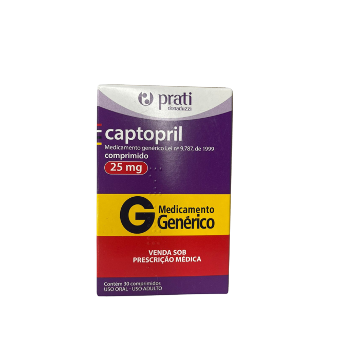 CAPTOPRIL 25MG C/30 COMPRIMIDOS PRATI - PRATI, DONADUZZI & C