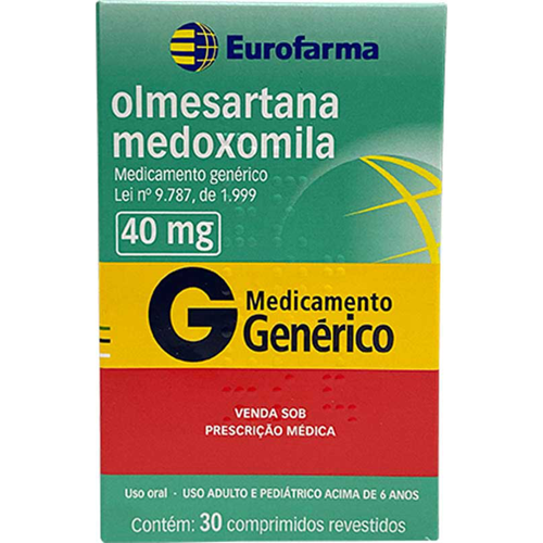 OLMESARTANA MEDOXOMILA 40MG C/30 COMPRIMIDOS REVESTIDOS EUROFARMA ...