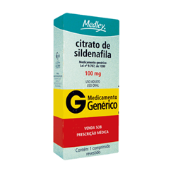 CITRATO DE SILDENAFILA 100MG C/1 COMPRIMIDO REVESTIDO MEDLEY - MEDLEY ...