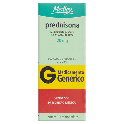 PREDNISONA 20MG C/10 COMPRIMIDOS MEDLEY - MEDLEY INDUSTRIA FAR