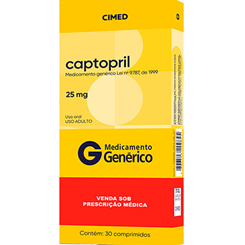CAPTOPRIL 25MG C/30 COMPRIMIDOS CIMED - CIMED INDUSTRIA DE M