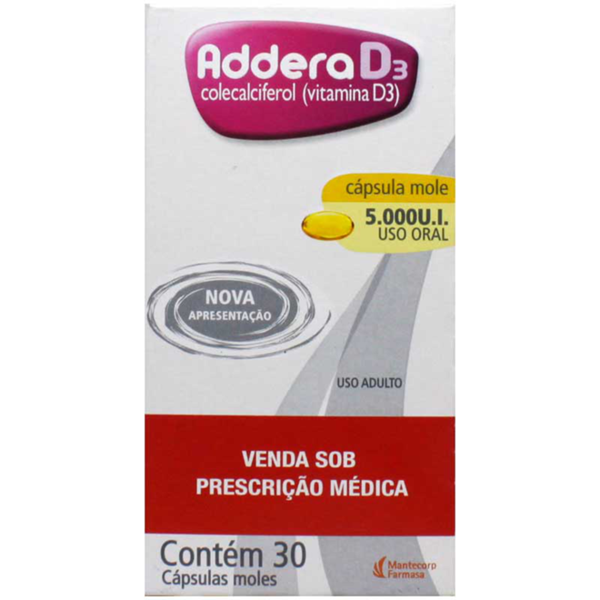 ADDERA D3 5.000UI C/30 CÁPSULAS MOLES - HYPERA