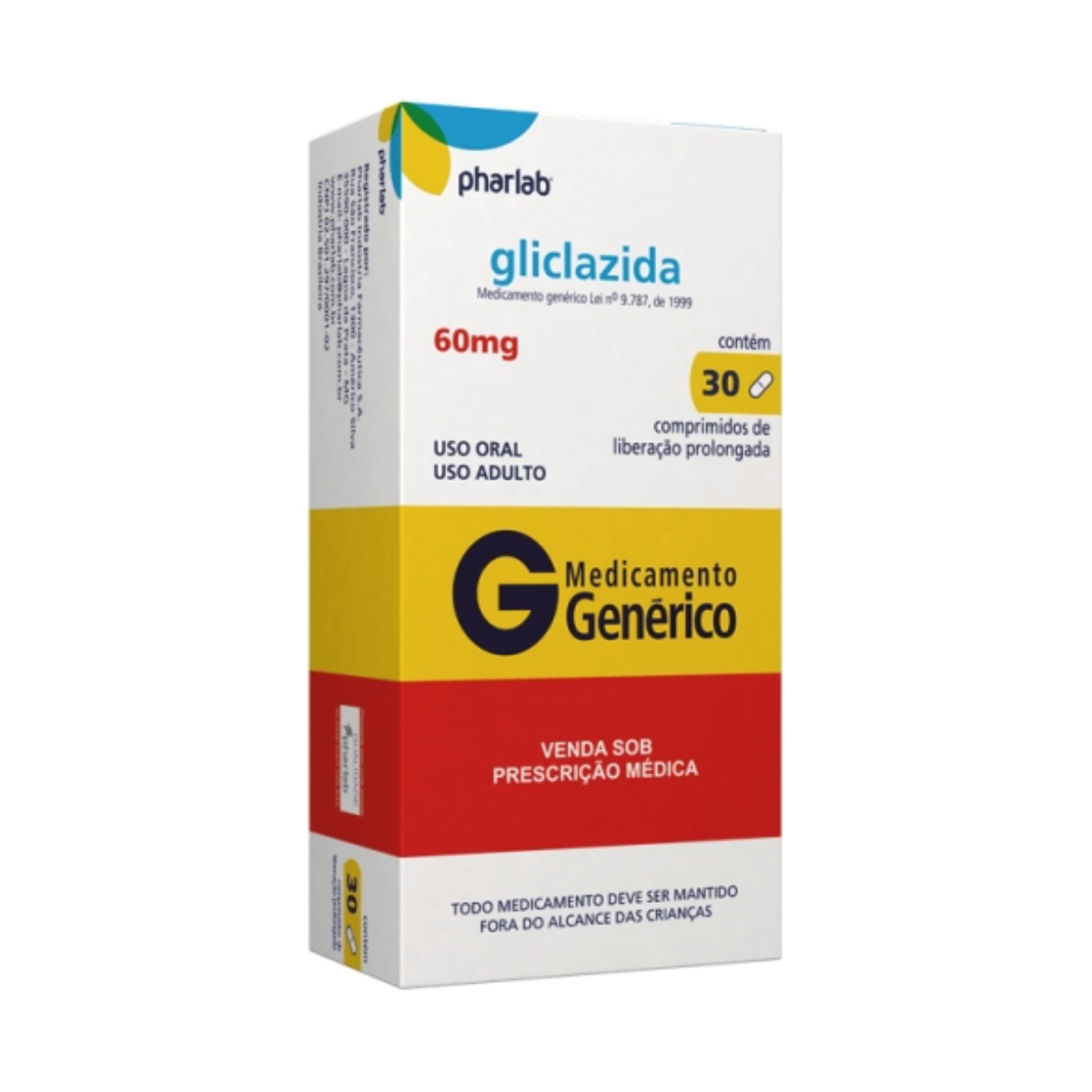 GLICLAZIDA 60MG C/30 COMPRIMIDOS PHARLAB - PHARLAB