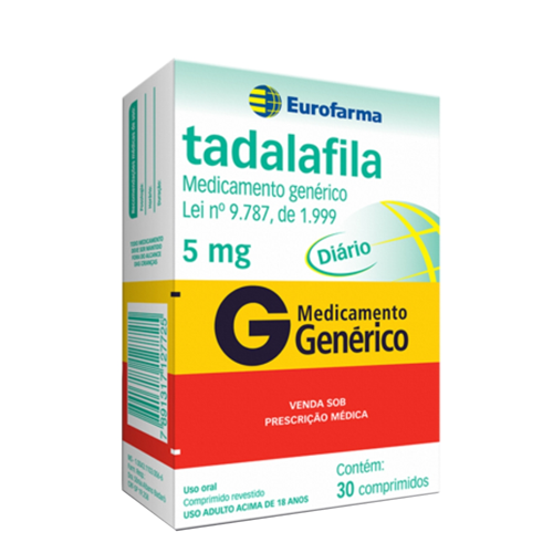 TADALAFILA 5MG C/30 COMPRIMIDOS EUROFARMA - EUROFARMA LABORATORI