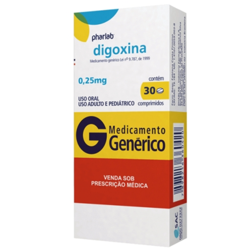 DIGOXINA 0,25MG C/30 COMPRIMIDOS PHARLAB - PHARLAB