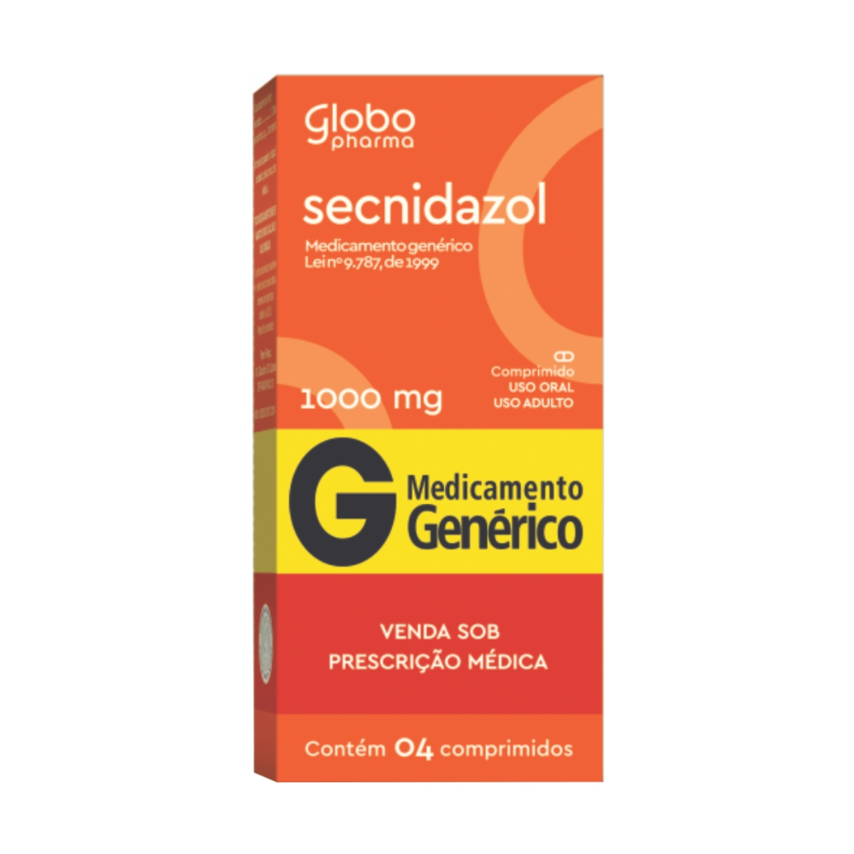SECNIDAZOL 1000MG C/2 COMPRIMIDOS GLOBO - GLOBO LABORATORIO LT