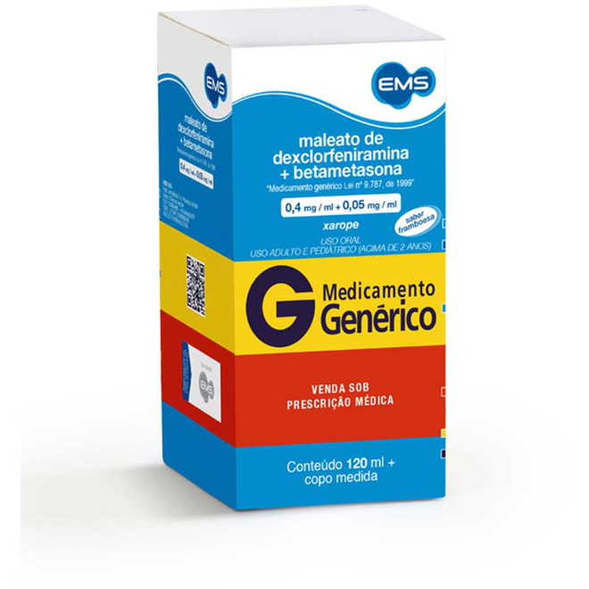 MALEATO DE DEXCLORFENIRAMINA 0,04MG/ML + BETAMETASONA 0,05MG/ML XAROPE ...