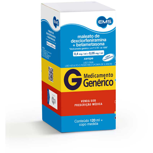 MALEATO DE DEXCLORFENIRAMINA 0,04MG/ML + BETAMETASONA 0,05MG/ML XAROPE ...
