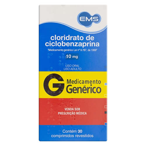 CLORIDRATO CICLOBENZAPRINA 10MG C/30 COMPRIMIDOS REVESTIDOS EMS - EMS S ...