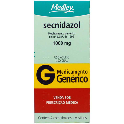 SECNIDAZOL 1000MG C/4 COMPRIMIDOS MEDLEY - MEDLEY INDUSTRIA FAR