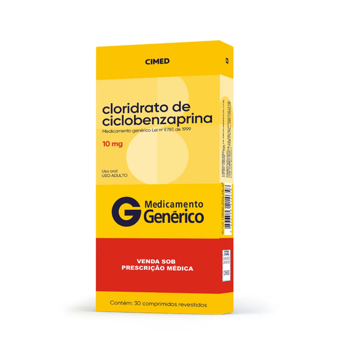 CICLOBENZAPRINA 10MG C/30 COMPRIMIDOS CIMED - CIMED INDUSTRIA DE M