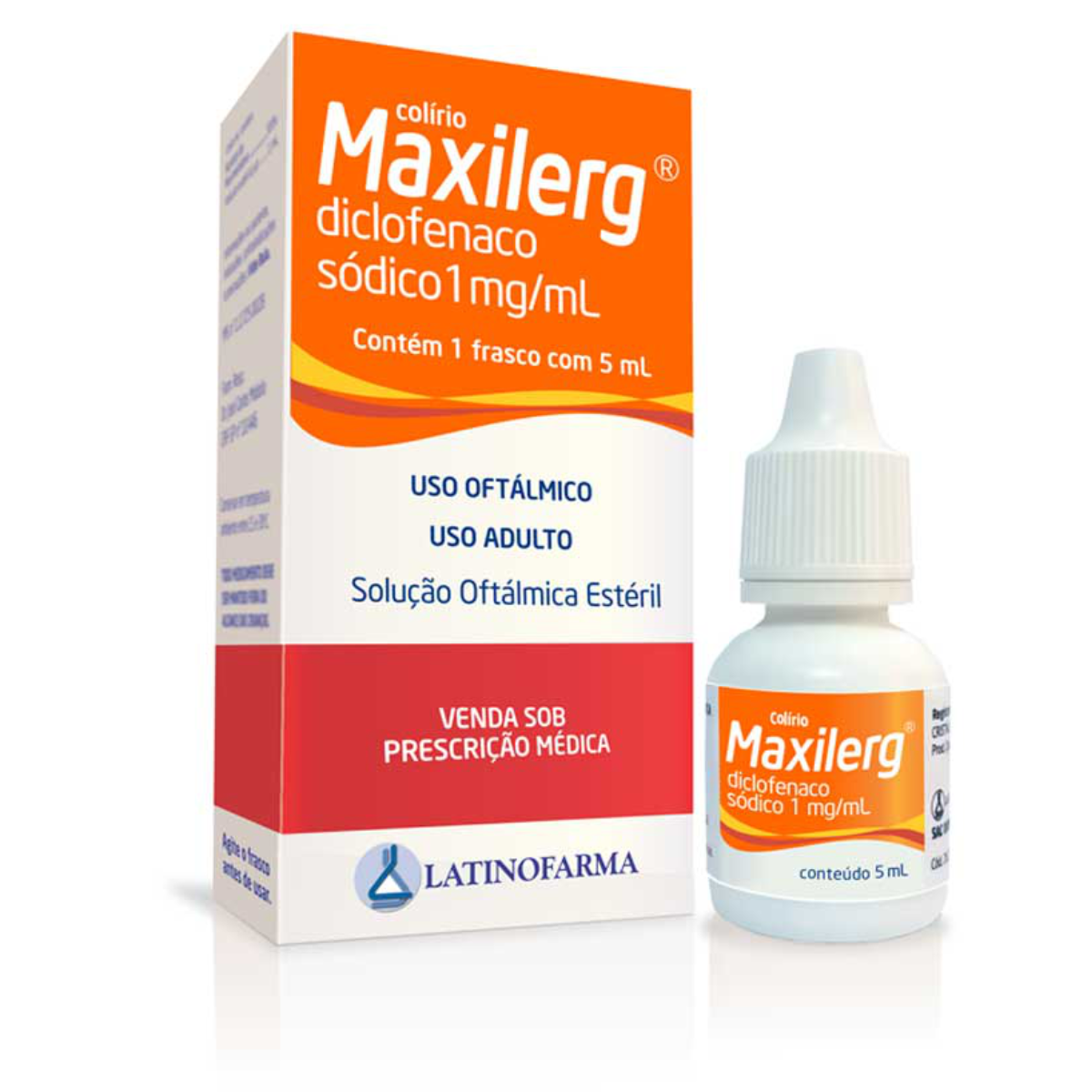 MAXILERG 1MG/ML SOLUÇÃO OFTÁLMICA 5ML - CRISTALIA PRODUTOS Q