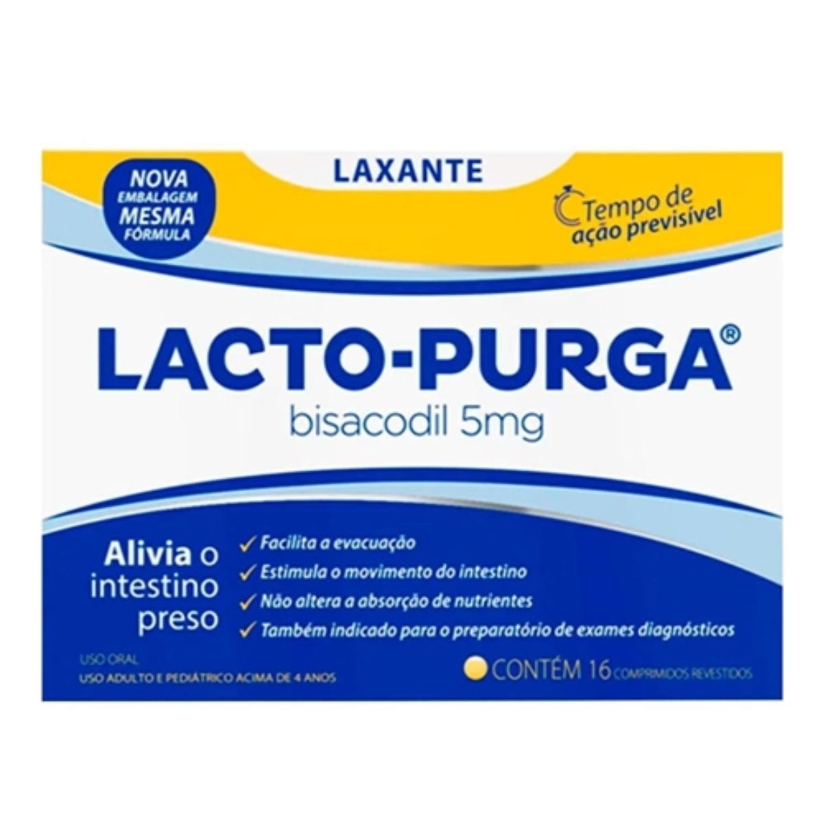 LACTO PURGA 5MG C/16 COMPRIMIDOS - HYPERA