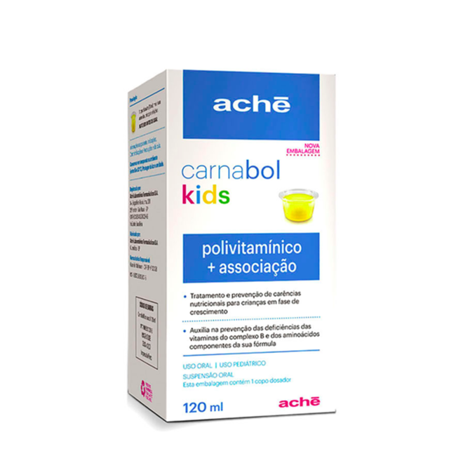 CARNABOL KIDS SUSPENSÃO ORAL 120ML - ACHE LABORATORIOS FA