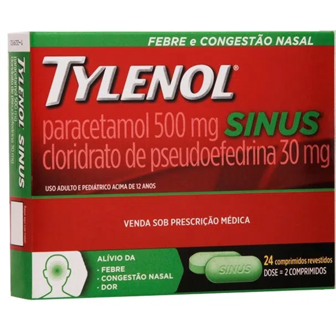 TYLENOL SINUS 500 + 30MG C/24 COMPRIMIDOS - JOHNSON & JOHNSON IN