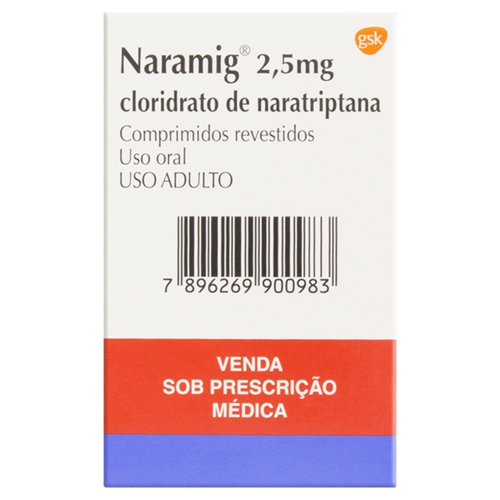 NARAMIG 2,5 MG C/4 COMPRIMIDOS REVESTIDOS - GLAXOSMITHKLINE RX