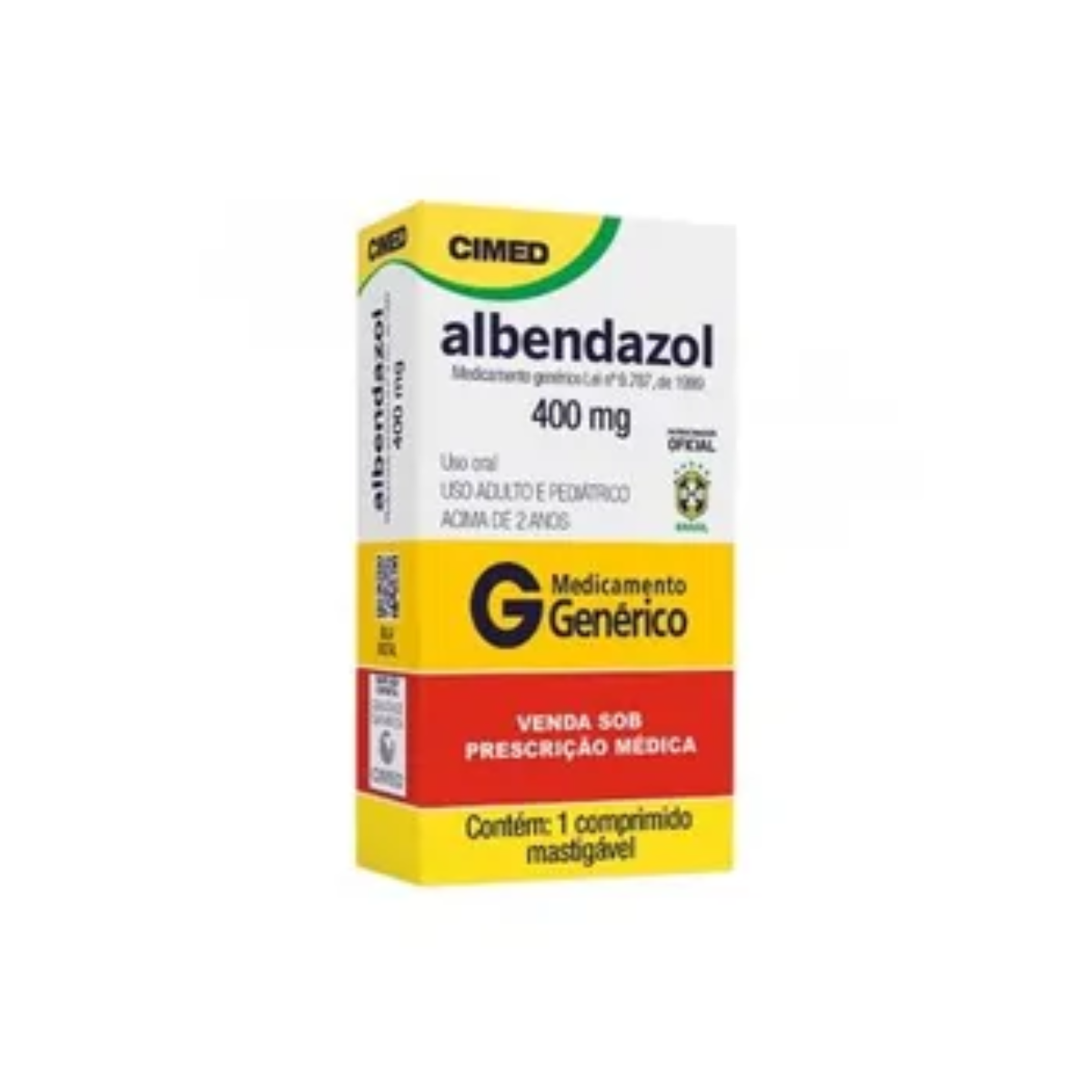 ALBENDAZOL 400MG C/1 COMPRIMIDO CIMED - CIMED INDUSTRIA DE M