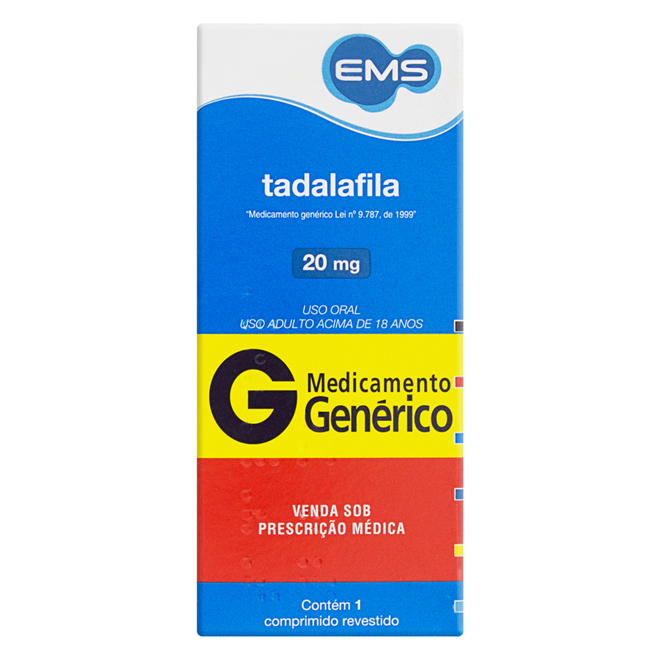 TADALAFILA 20MG C/1 COMPRIMIDO EMS - EMS S/A GENERICOS