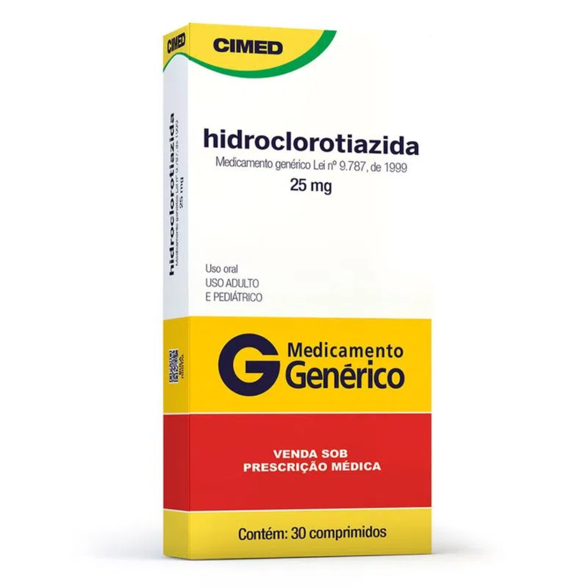 HIDROCLOROTIAZIDA 25MG C/30 COMPRIMIDOS CIMED - 1FARMA CIMED INDUSTR