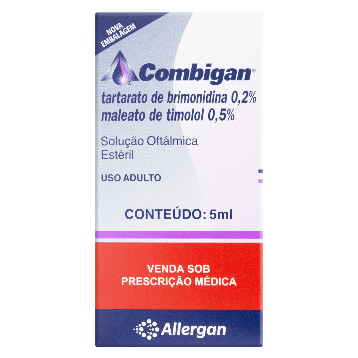 COMBIGAN SOLUÇÃO OFTÁLMICA ESTÉRIL 5ML - ALLERGAN PRODUTOS FA