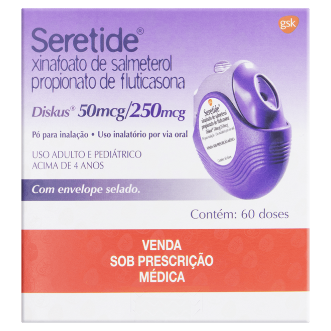 SERETIDE DISKUS 50MCG + 250MCG C/60 DOSES - GLAXOSMITHKLINE RX
