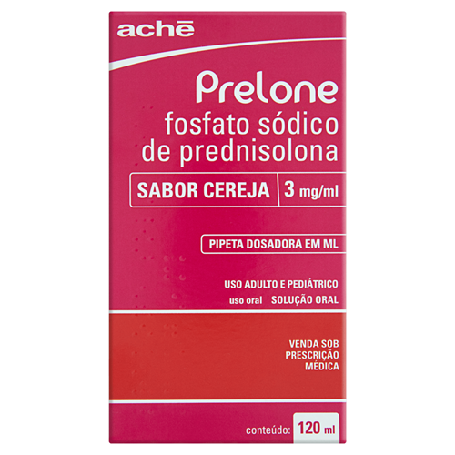PRELONE 3MG/ML SOLUÇÃO ORAL 120ML - ACHE LABORATORIOS FA