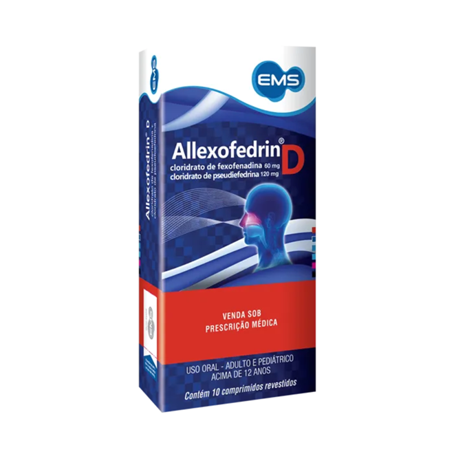 ALLEXOFEDRIN D 60MG+120MG C/10 COMPRIMIDOS - EMS (SIMILAR)
