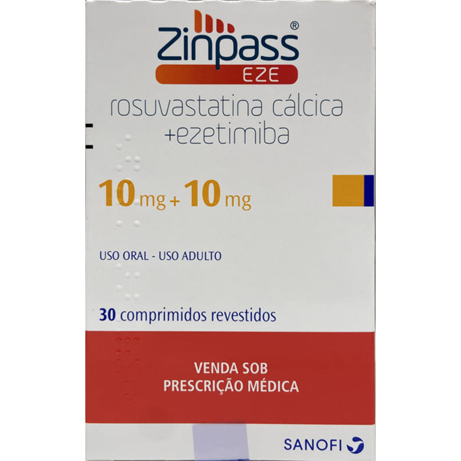 ZINPASS EZE 10MG + 10MG C/30 COMPRIMIDOS REVESTIDOS - MEDLEY INDUSTRIA FAR