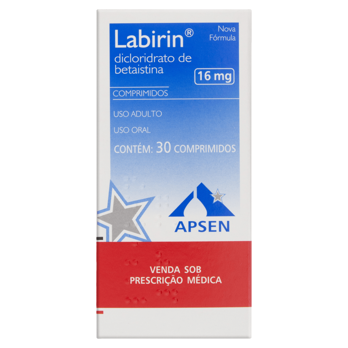 LABIRIN 16MG C/30 COMPRIMIDOS - APSEN FARMACEUTICA S
