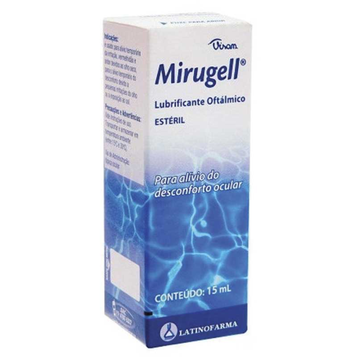 MIRUGELL LUBRIFIANTE OFTÁLMICO 15ML - CRISTALIA PRODUTOS Q