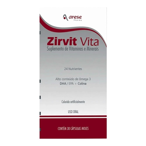 ZIRVIT VITA C/30 CÁPSULAS MOLES - ARESE NUTRITION LTDA