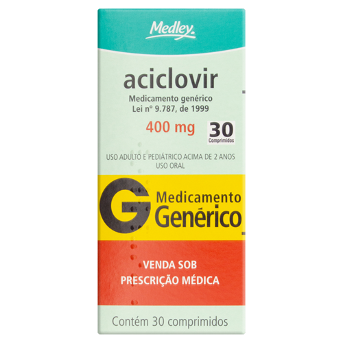 ACICLOVIR 400MG C/30 COMPRIMIDOS MEDLEY - MEDLEY INDUSTRIA FAR