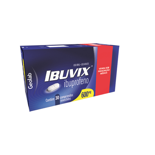 IBUVIX 600MG C/30 COMPRIMIDOS REVESTIDOS - GEOLAB INDUSTRIA FAR