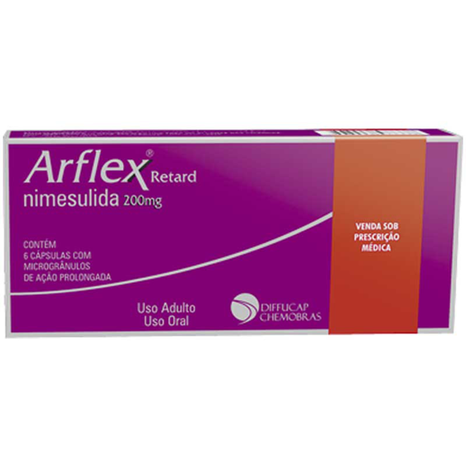 ARFLEX RETARD 200MG C/6 CÁPSULAS - DIFFUCAP-CHEMOBRAS Q