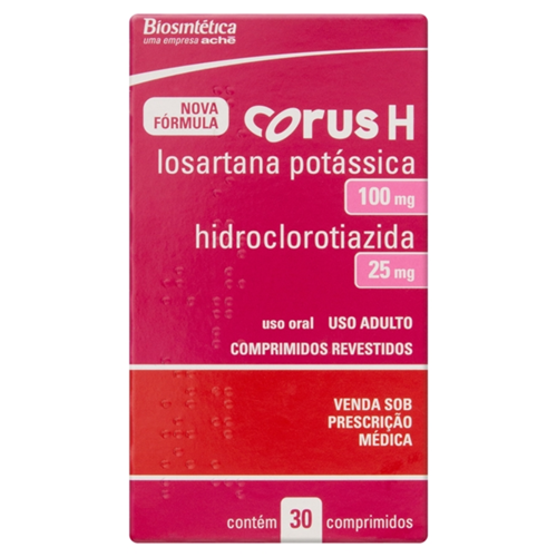 CORUS H 100MG + 25MG C/30 COMPRIMIDOS REVESTIDOS - ACHE LABORATORIOS FA