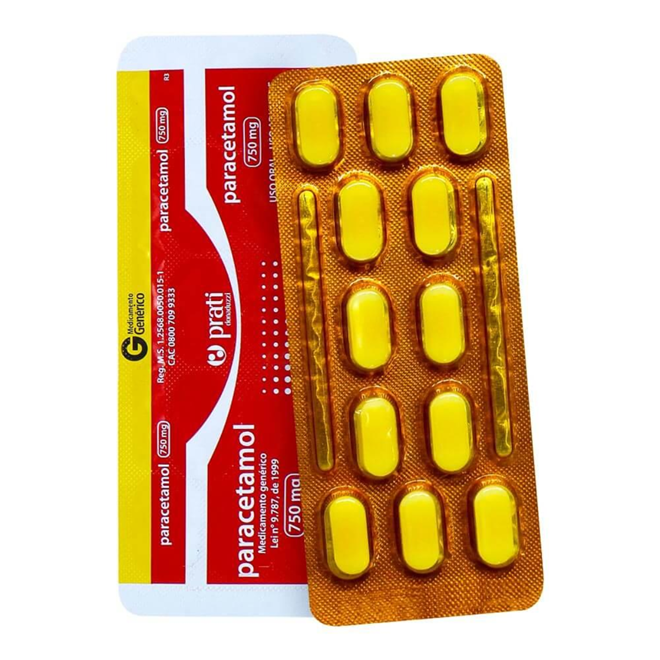 PARACETAMOL 750MG C/12 COMPRIMIDOS PRATI - PRATI, DONADUZZI & C
