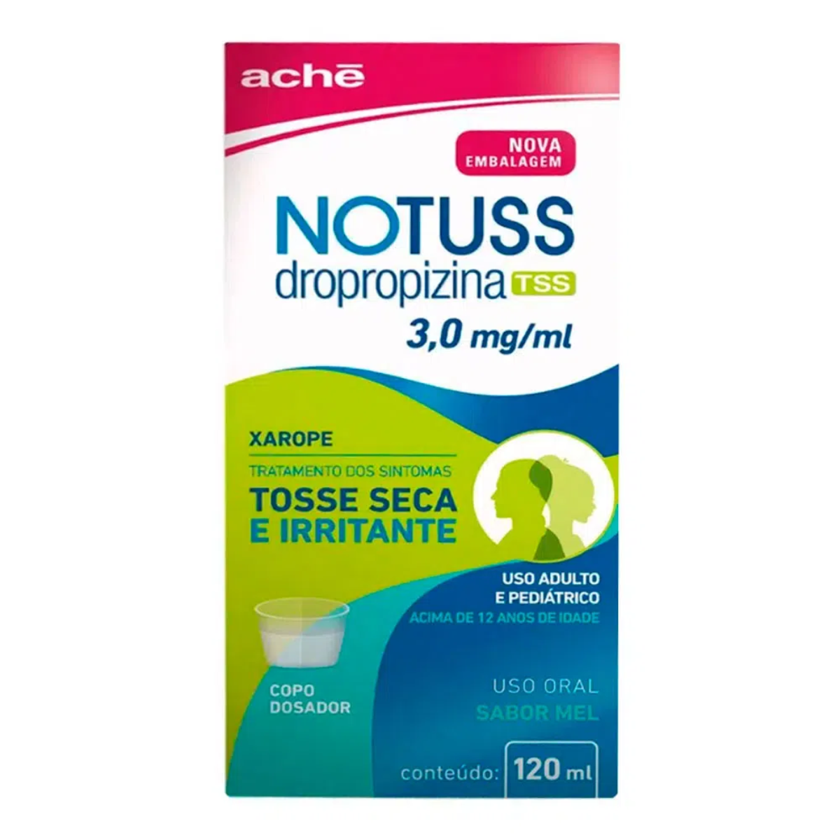 NOTUSS TSS 3,0MG/ML XAROPE C/120ML - ACHE LABORATORIOS FA