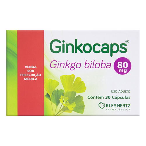 GINKOCAPS 80MG 30 CÁPSULAS - KLEY HERTZ SA INDUST