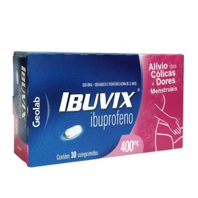 IBUVIX 400MG C/10 COMPRIMIDOS - GEOLAB INDUSTRIA FAR