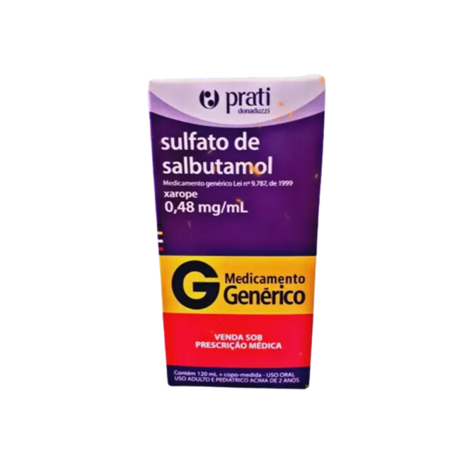SULFATO DE SALBUTAMOL XAROPE 120ML PRATI - PRATI, DONADUZZI & C
