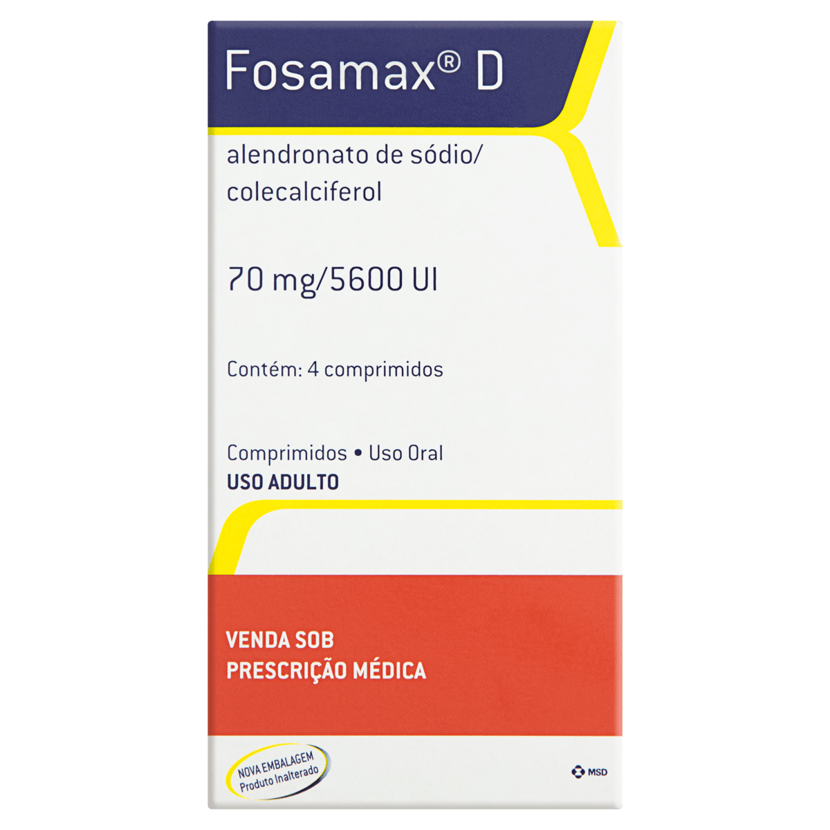 FOSAMAX D 70MG/5600 UI C/4 COMPRIMIDOS - SUPERA